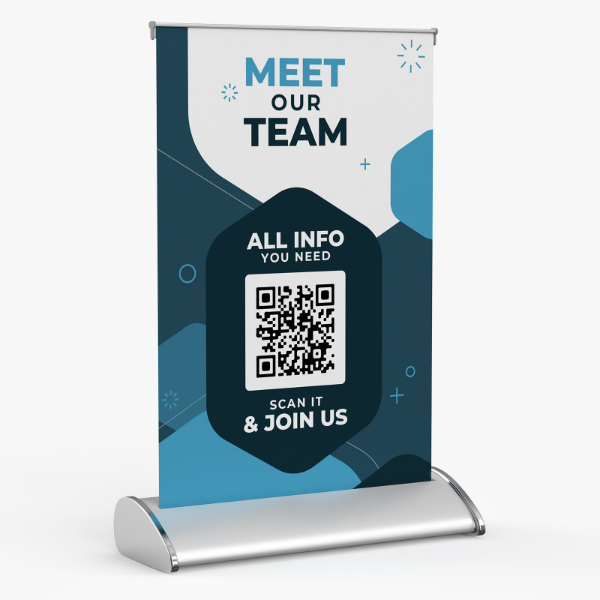 33" Banner Stand - High-Quality, Portable, & Versatile